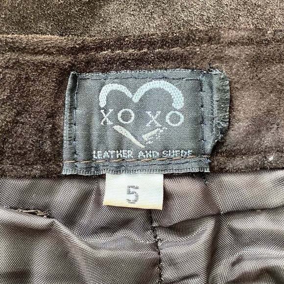 XOXO | Pants & Jumpsuits | Vintage Xoxo Size 5 Y2k Dark Brown Suede ...